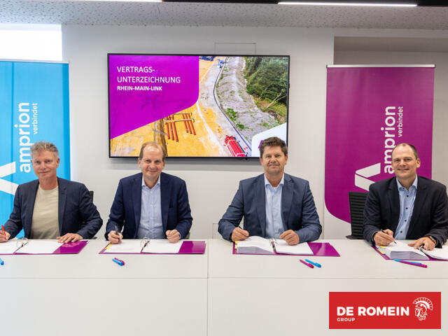 De Romein en Eiffage Infra-Bau feiern die Vertragsunterzeichnung mit ...